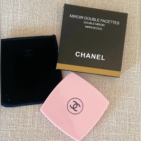 CHANEL | Accessories | Chanel Double Mirror In Pink | Poshmark